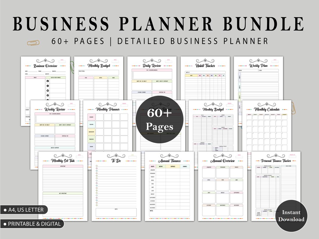 Printable Business Planner Bundle | Small Business | Product and Social ...
