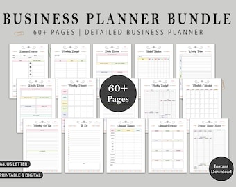 Printable Business Planner Bundle, Small Business, Product and Social ...