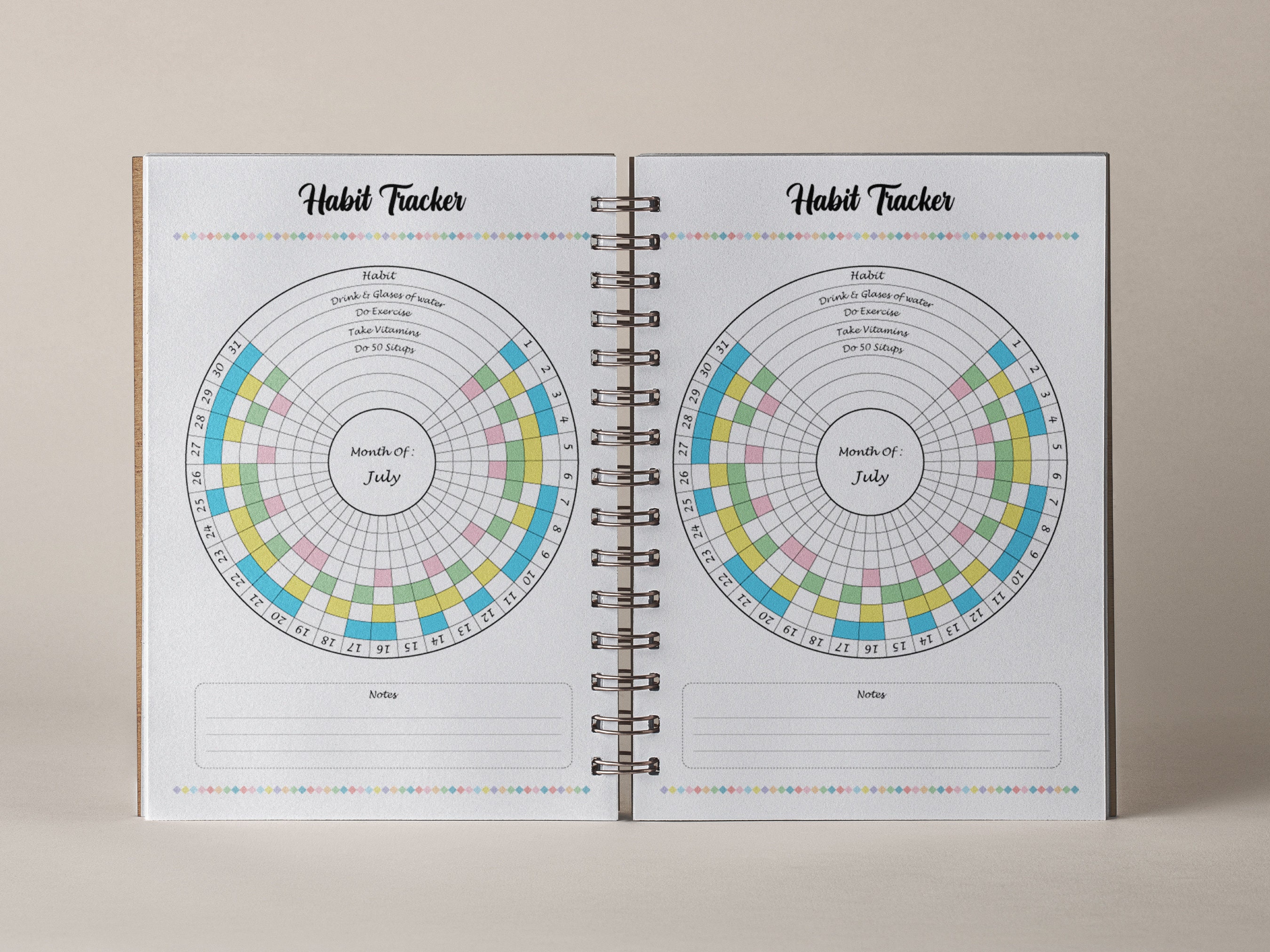 Daily Habit Tracker Printable Task Tracker Daily Goal - Etsy