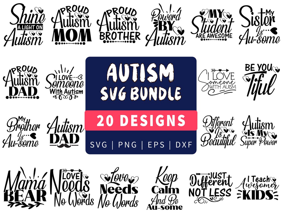 Autism SVG Bundle | Powered by Autism | Autism Mom Svg Files | Autism ...