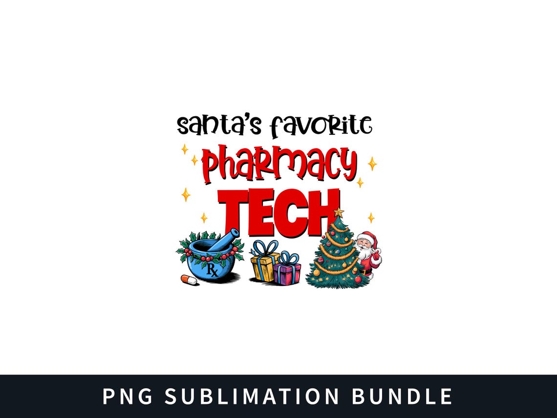 Christmas Pharmacy Tech Png Bundle, Pharmacist Christmas Png ...