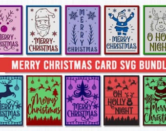 Huge Christmas Card SVG Bundle. Christmas Card Bundle. Christmas Svg ...