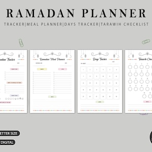 Ramadan Planner 2023 | Ramadan Meal Planner | Tarawih Tracker Printable ...
