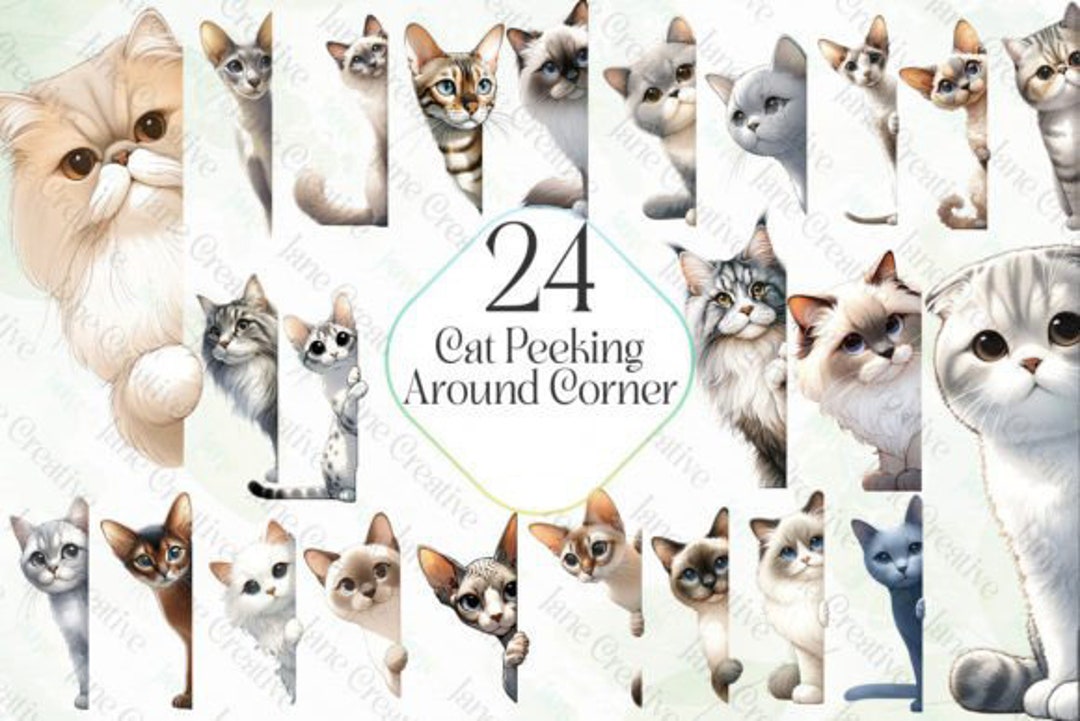 Peeking Cat PNG Clipart, Peeking Kitten Silhouette, Peeking Cats ...
