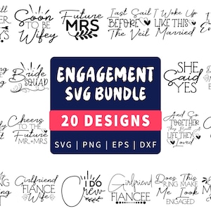 Engagement SVG Bundle | Commercial Use | Engaged AF SVG Bundle ...