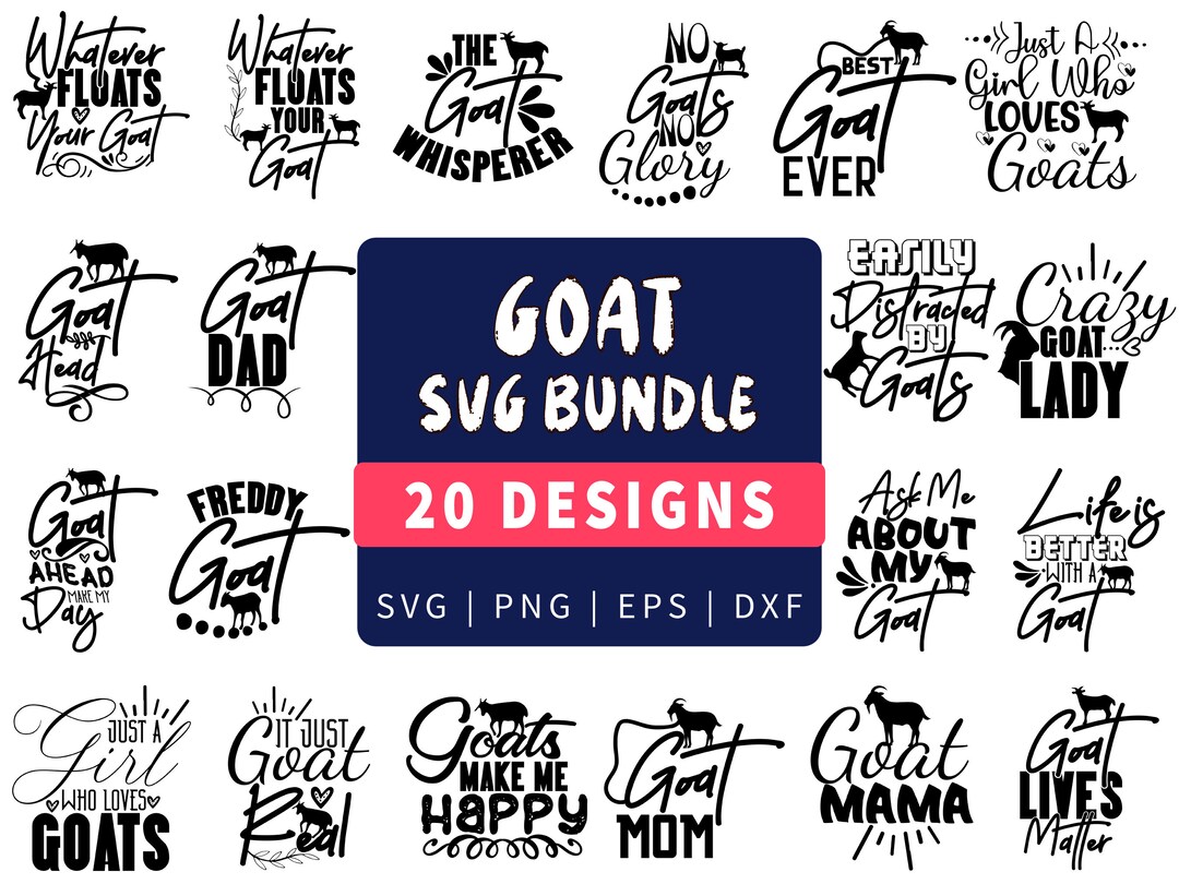 Goat SVG Bundle, Goat Lover PNG, 20 Designs (commercial Use) - Etsy