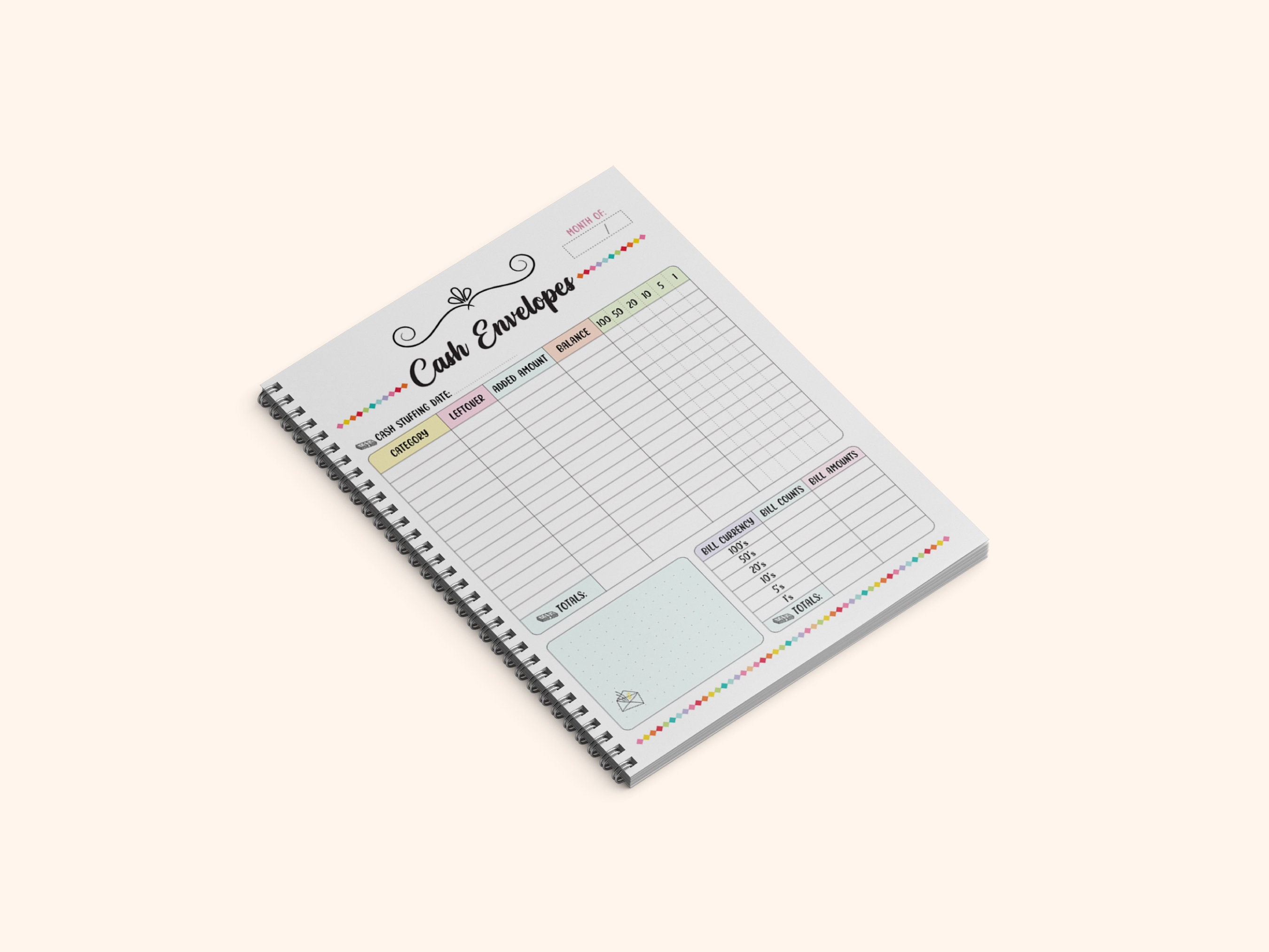 Cash Envelope Planner Printable Budget Tracker INSTANT - Etsy