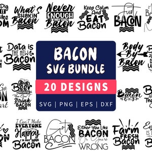 Bacon SVG Bundle | Laser Engrave Bundle | Bacon Quote | Laser Svg ...