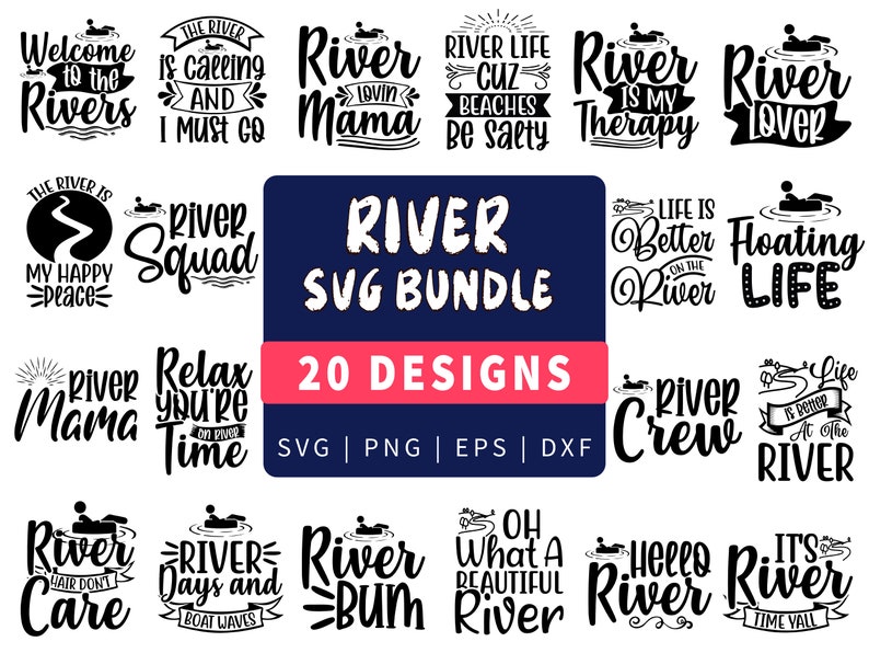 River Svg Bundle | Summer Svg Designs | River Svg | River Svg Designs ...