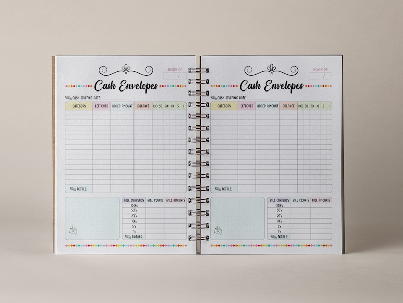 Cash Envelope Planner Printable Budget Tracker INSTANT - Etsy
