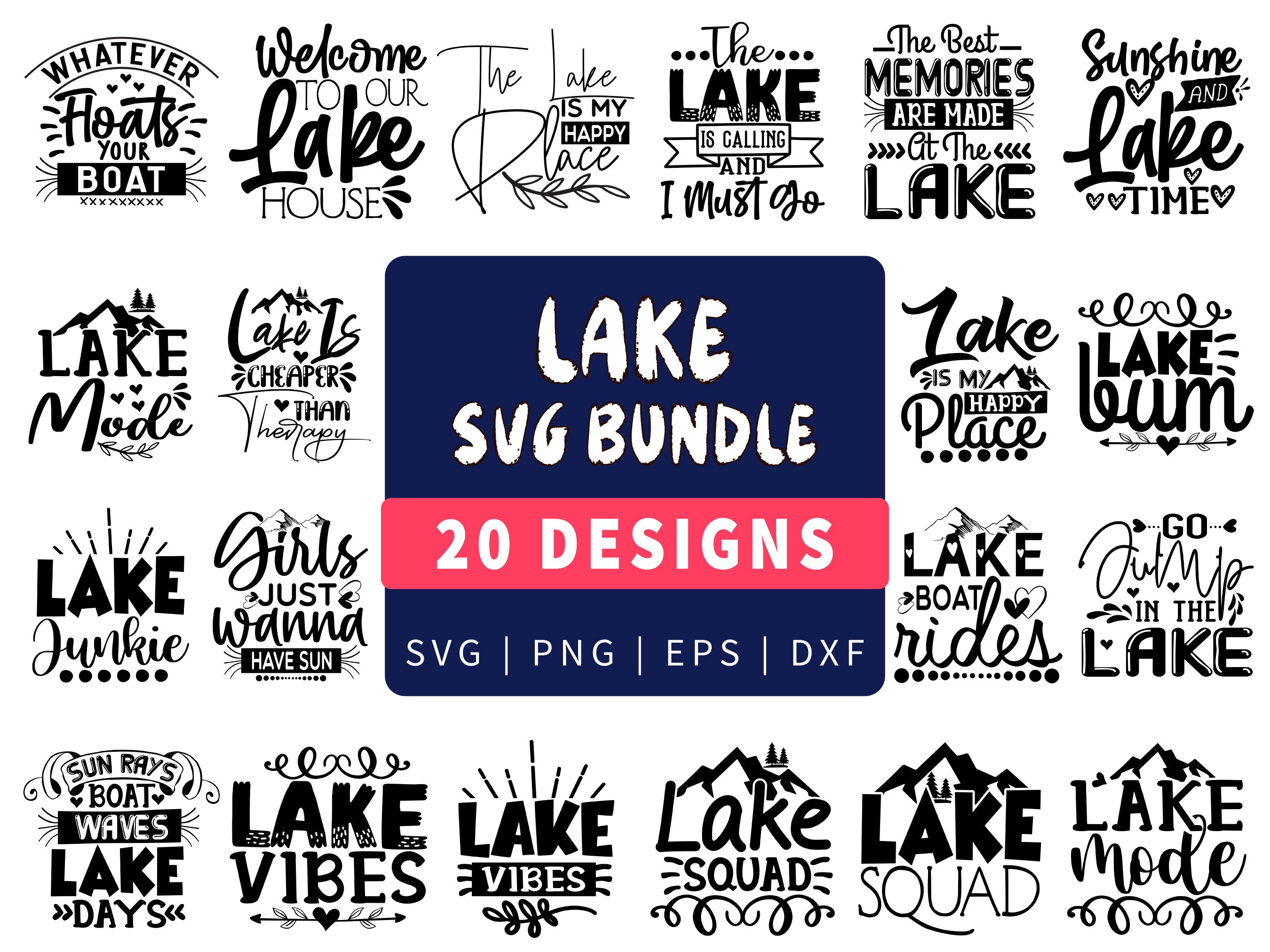 Lake Svg Bundle Lake Life Svg Lake Mode Lake Vibes Svg - Etsy