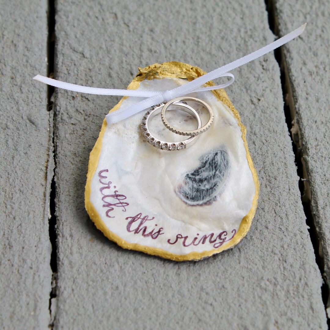 Custom Oyster Shell Ring Bearer Tray - Etsy