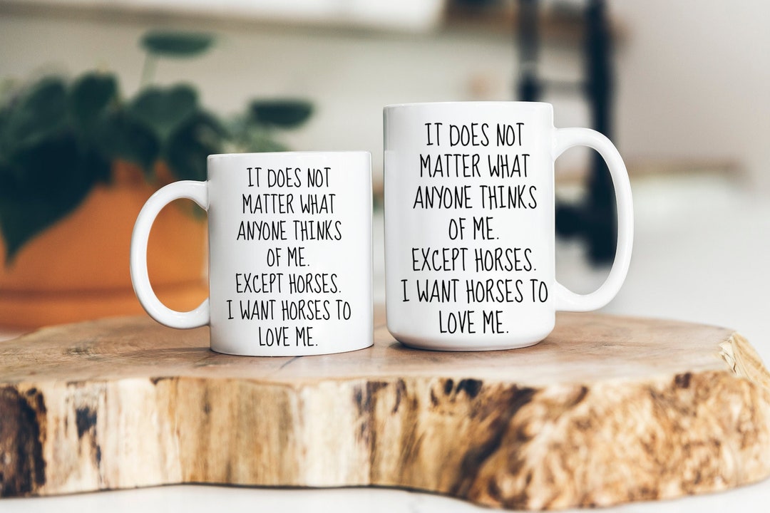 Personalized Love Horses Coffee Mug Customizable Love Animals Mug ...