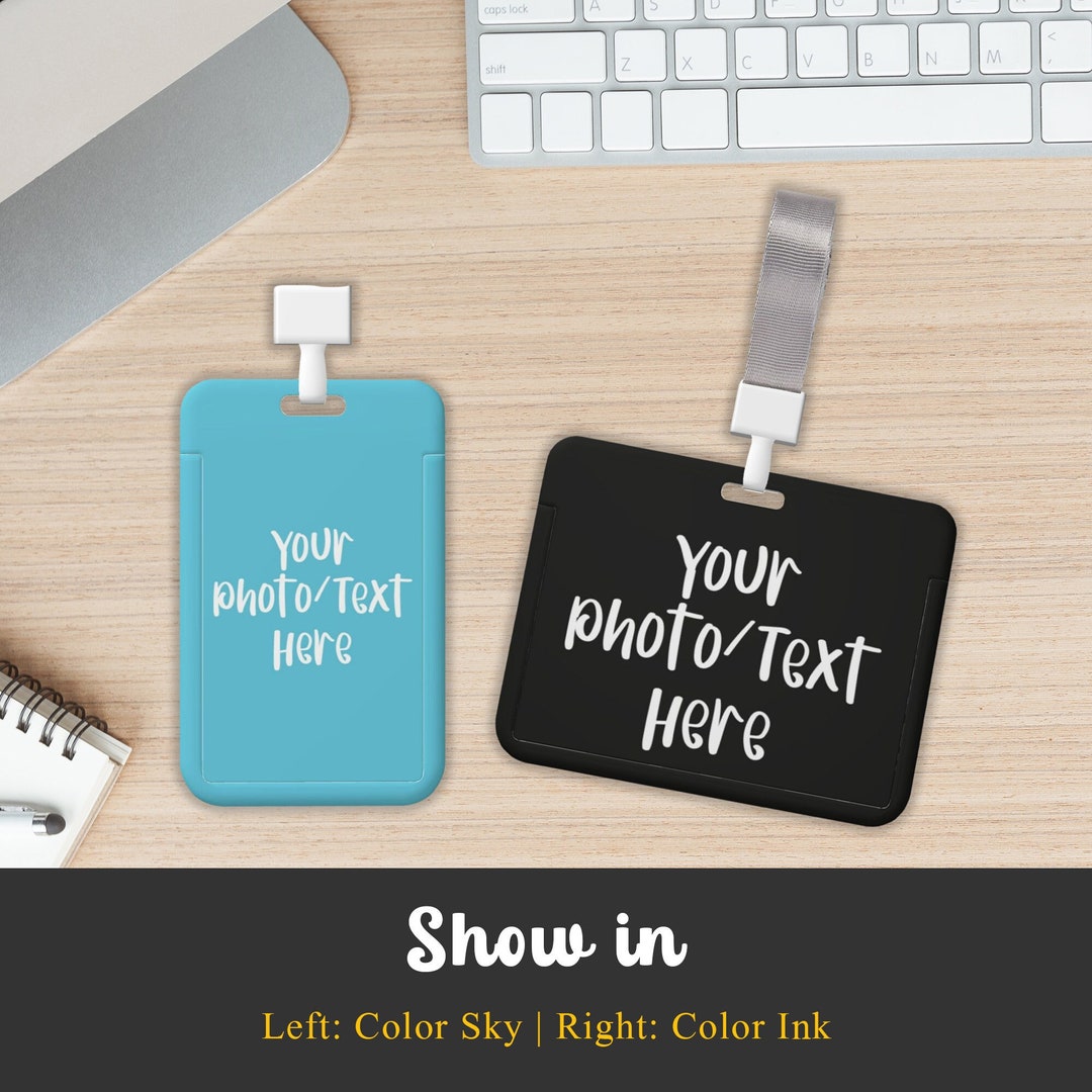 Personalized ID Badge Holder, Custom Photo ID Holder With Lanyard ... Personalized ID Badge Holder, Custom Photo ID Holder With Lanyard ...