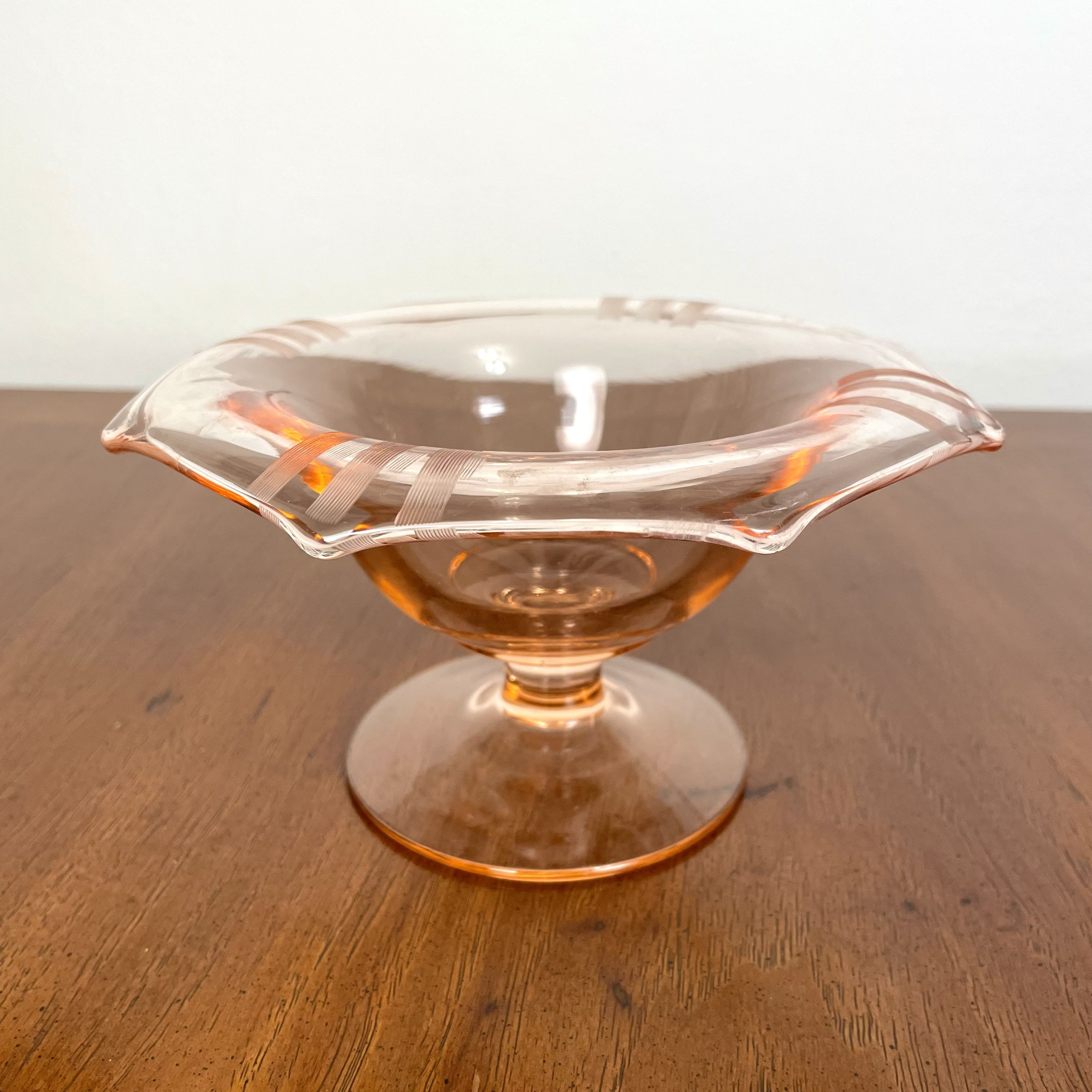 Pink Depression Glass Compote Dish - Etsy