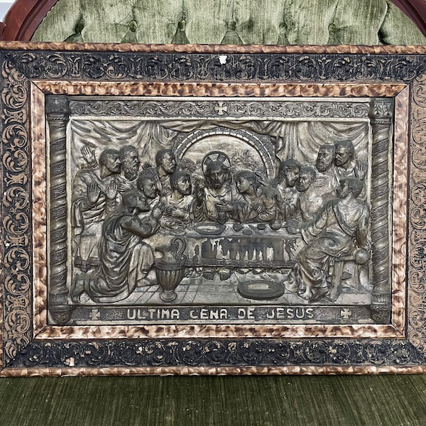 Framed Metal Picture of the Last Supper - Etsy