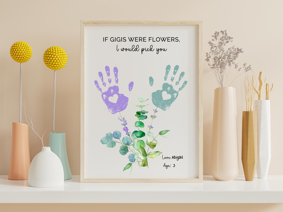 Handprint Art Printable for Gigi From Grandkids for Mother's Day ...