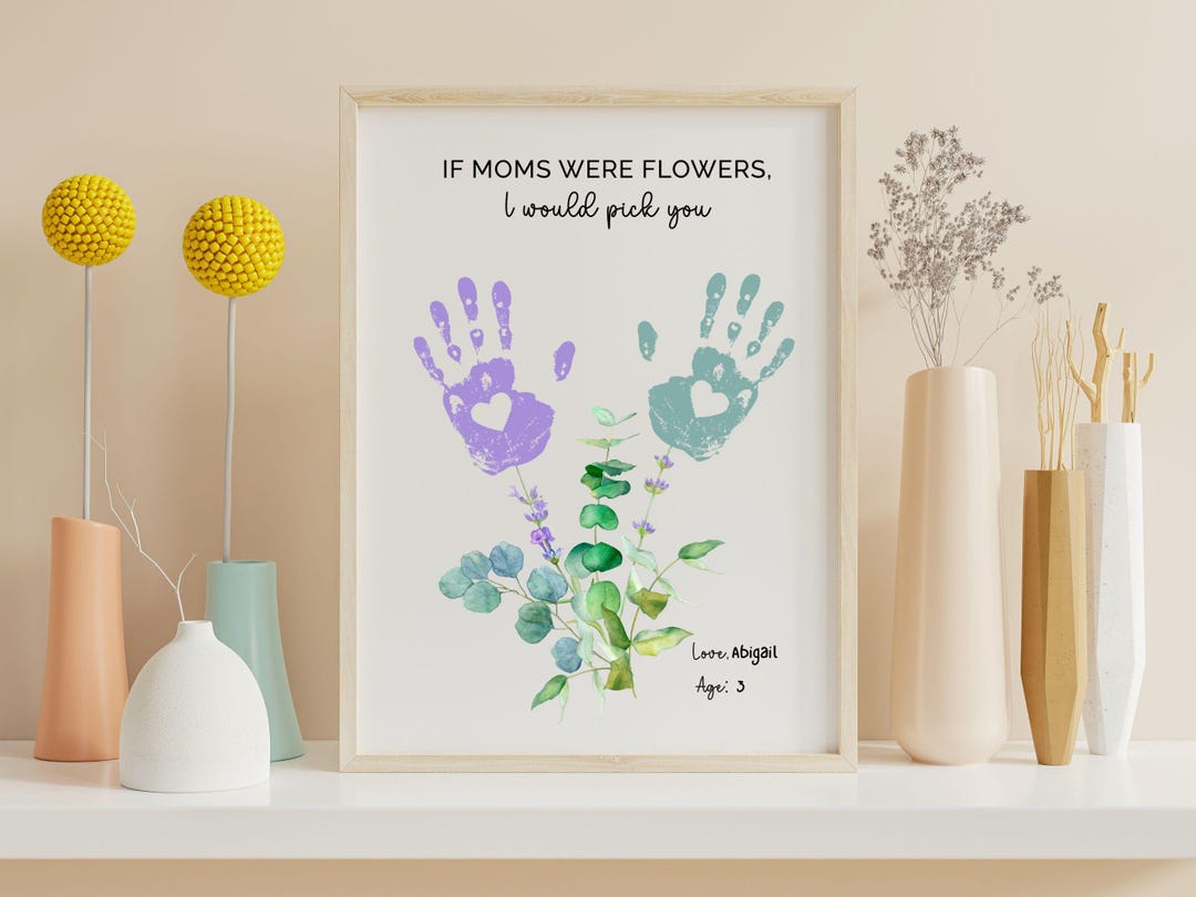 Handprint Art Printable for Mom From Kids for Mother's Day, Preschool ...