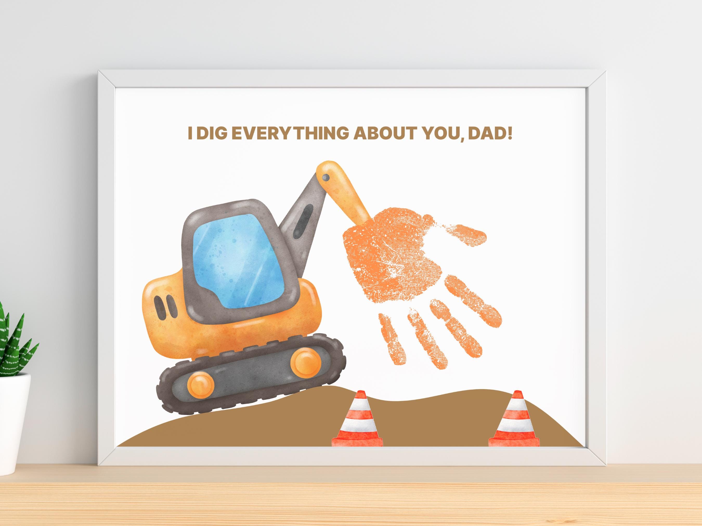 Handprint Art Printable for First Time Dad From Baby for Father's Day ...