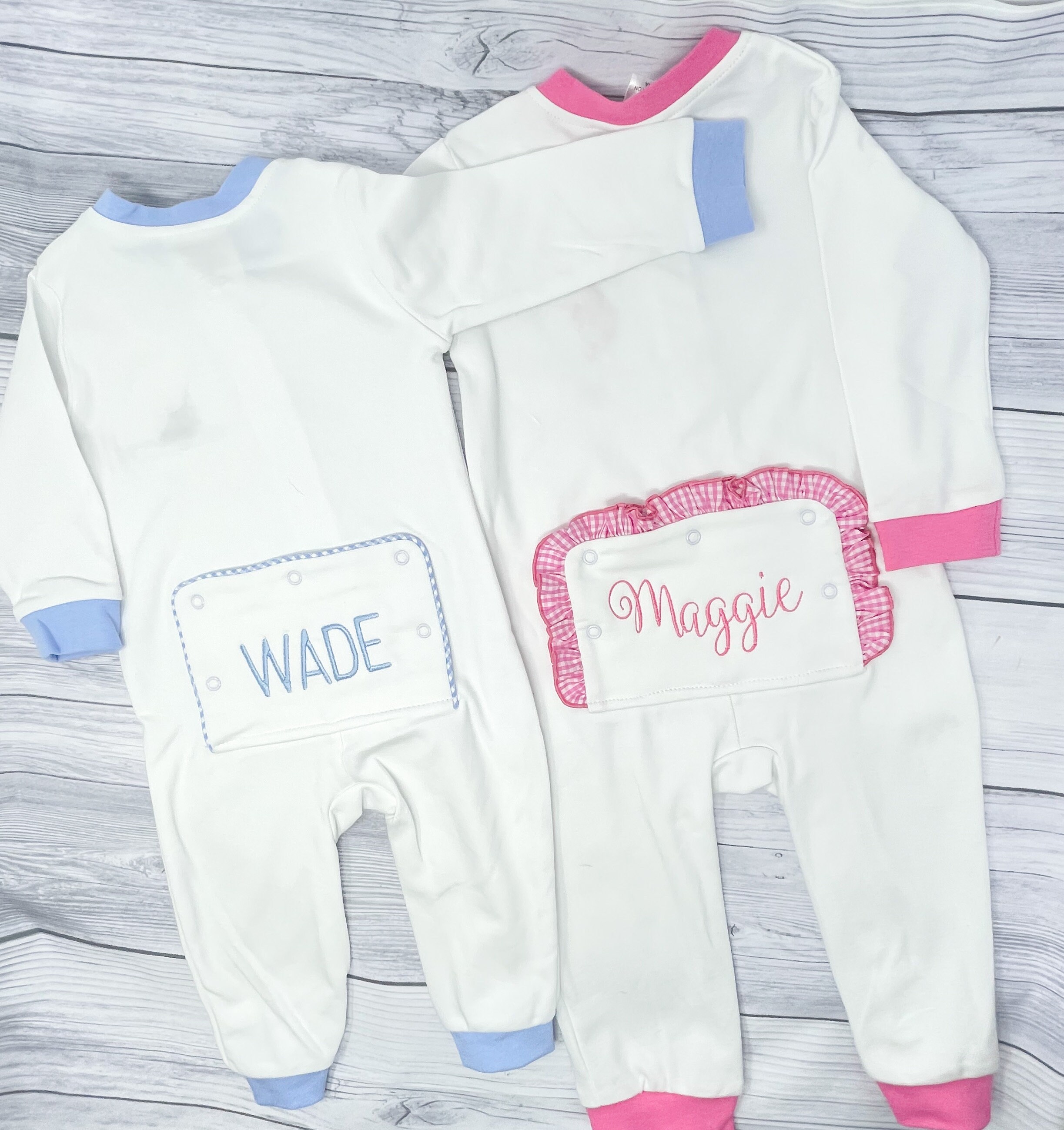 Girls Monogram Bubble Romper, Blue Marlin Summer Bubble Romper ...