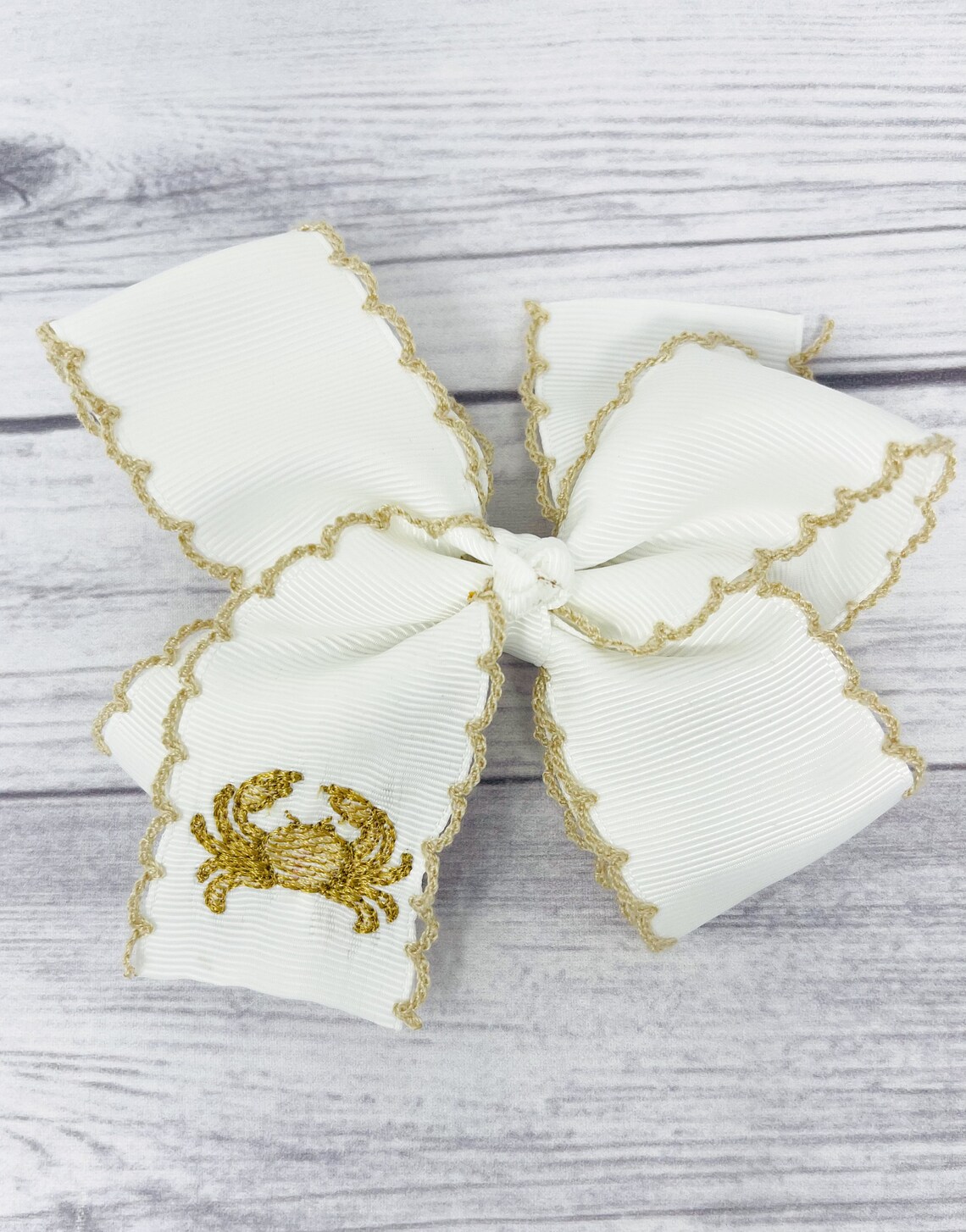Monogrammed Girls Hair Bow, Girls Big Sister Bow, Embroidered Girls Bow ...