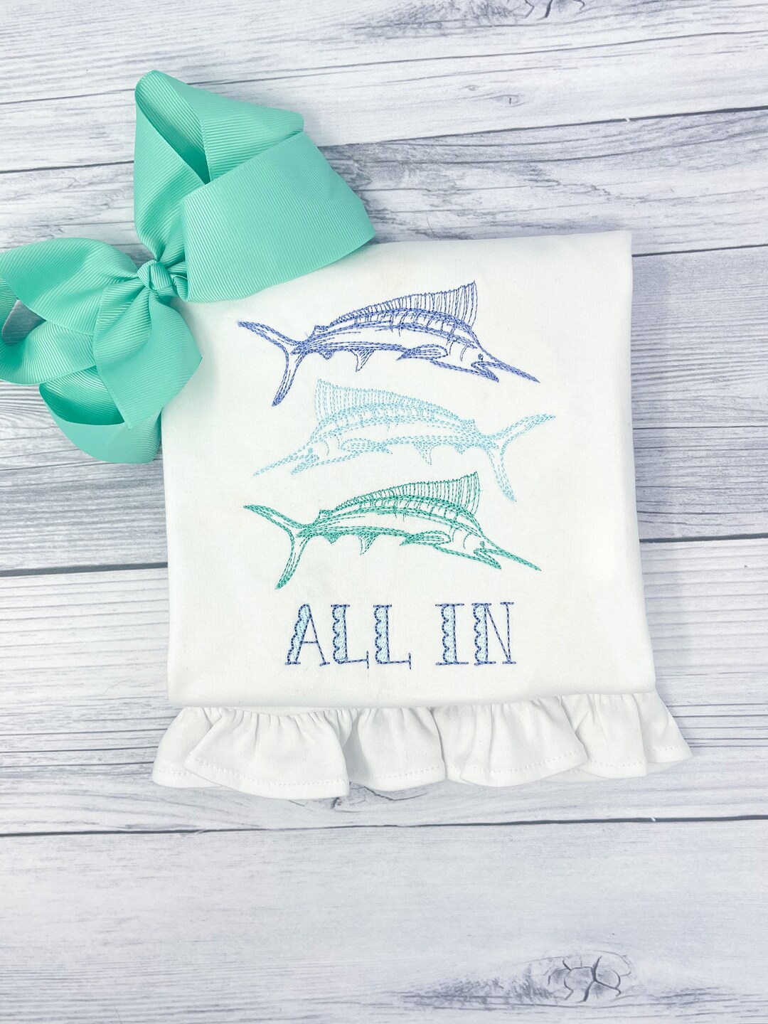 Girls Blue Marlin Shirt, Boys Blue Marlins Shirt, Kids Sportfishing ...