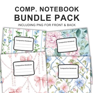 Vintage Composition Notebook Cover PNG Bundle – Commercial Use Notebook ...