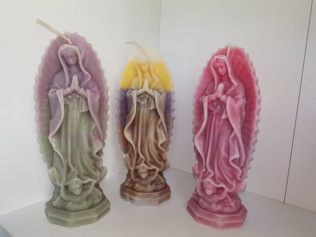 Our Lady of Guadalupe Candle / Virgin Mary Candle - Etsy
