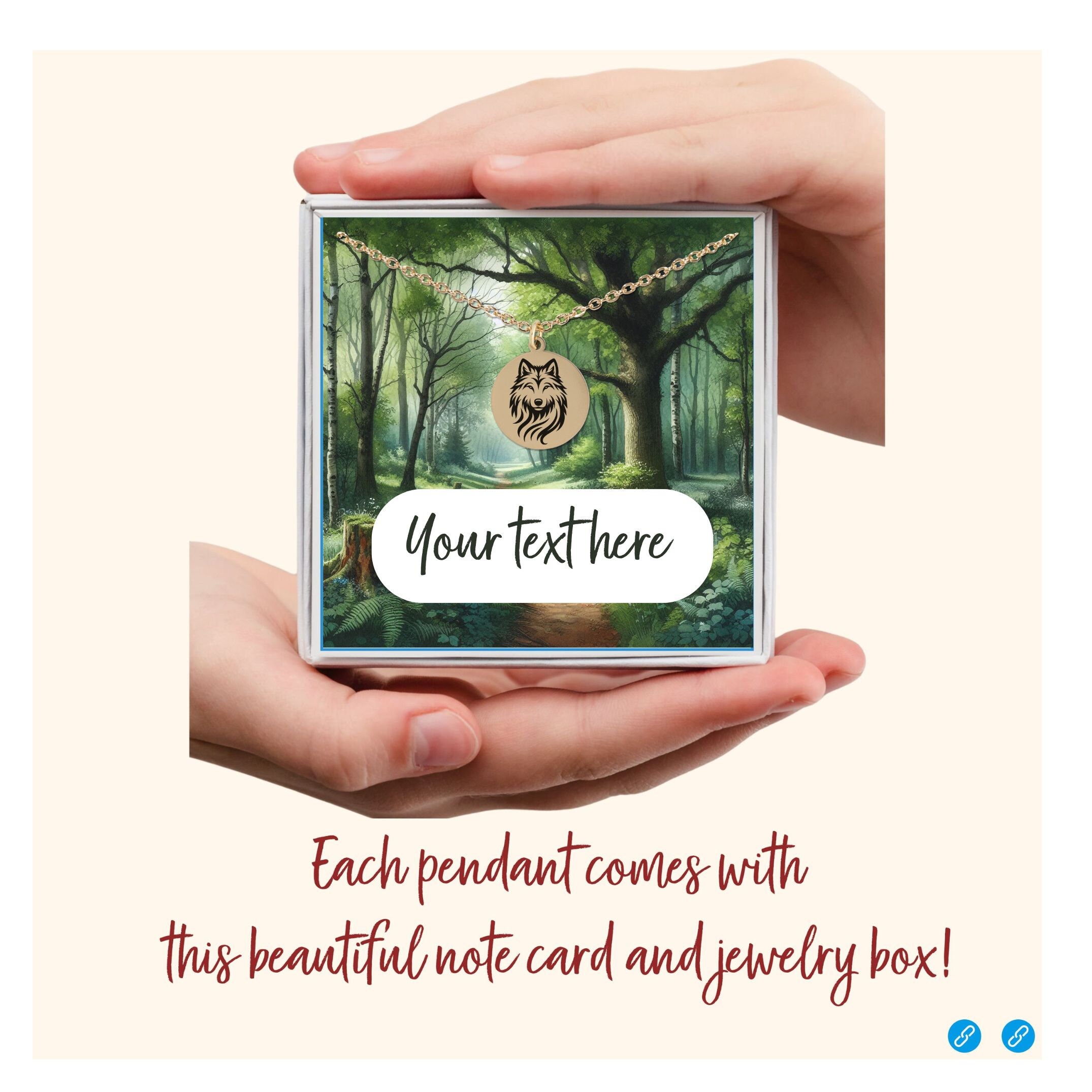 Wolf Spirit Animal Necklace, Lycan Spirit Jewelry, Gold or Silver With ...