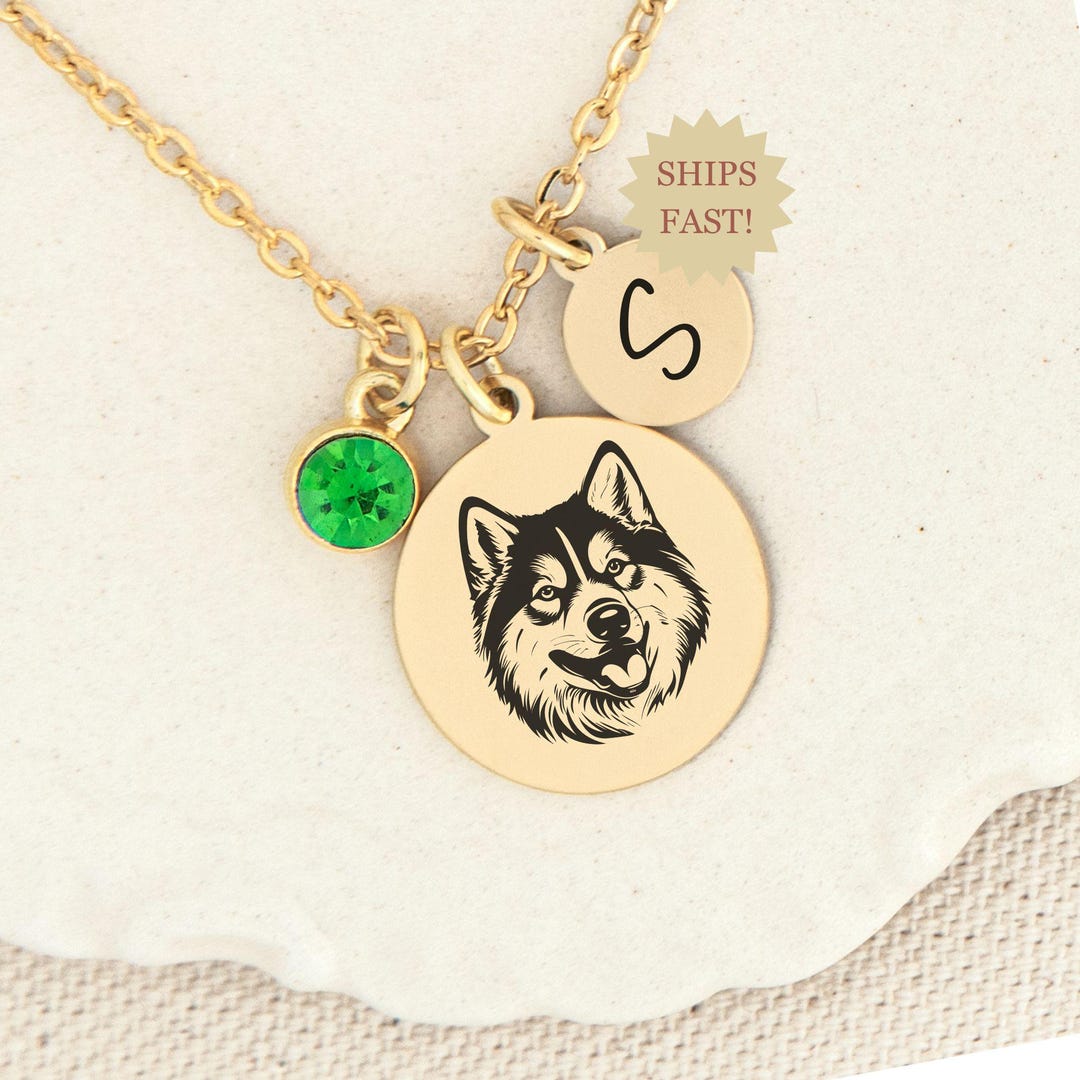 Siberian Husky Necklace, Dog Jewelry, Husky Mom Gift Pet Memorial - Etsy