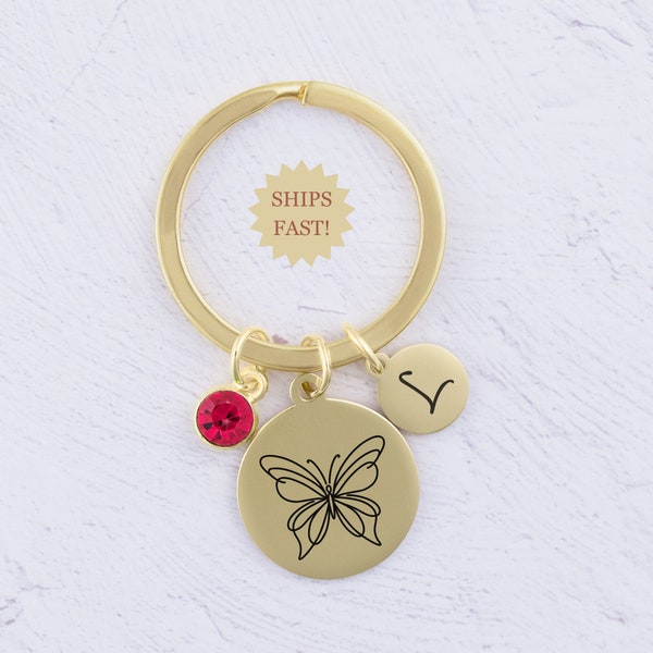 Butterfly Keychain - Etsy