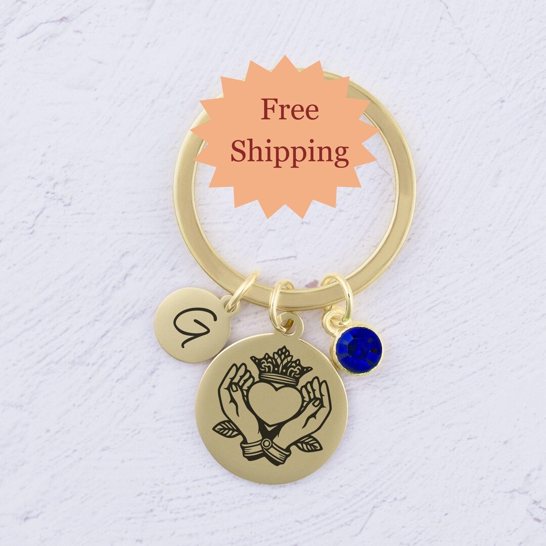 Claddagh Gifts, Claddagh Keychain, Custom Keychain Jewelry, Gift for ...