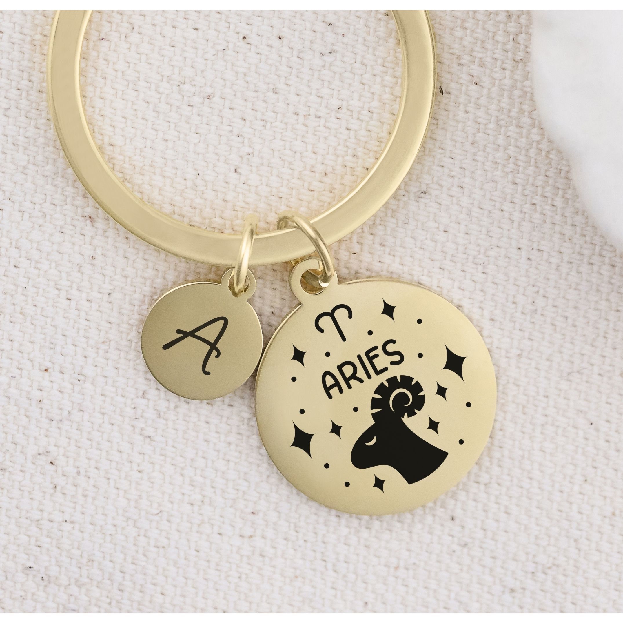 Zodiac Sign Keychain, Gold or Silver Plate, Zodiac Gifts, Virgo Gemini ...