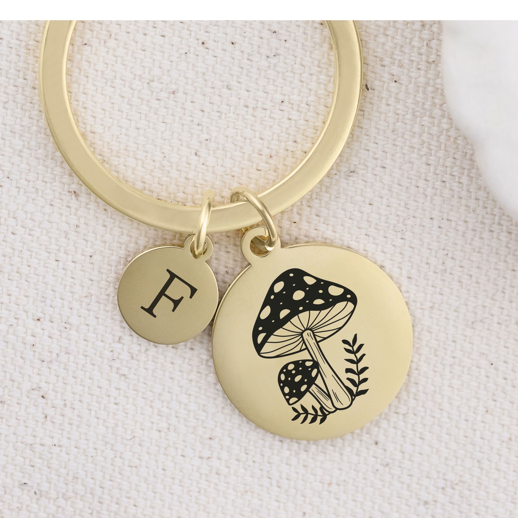 Mushroom Keychain Cottagecore Gift for Mushroom Lovers, Key Ring With ...