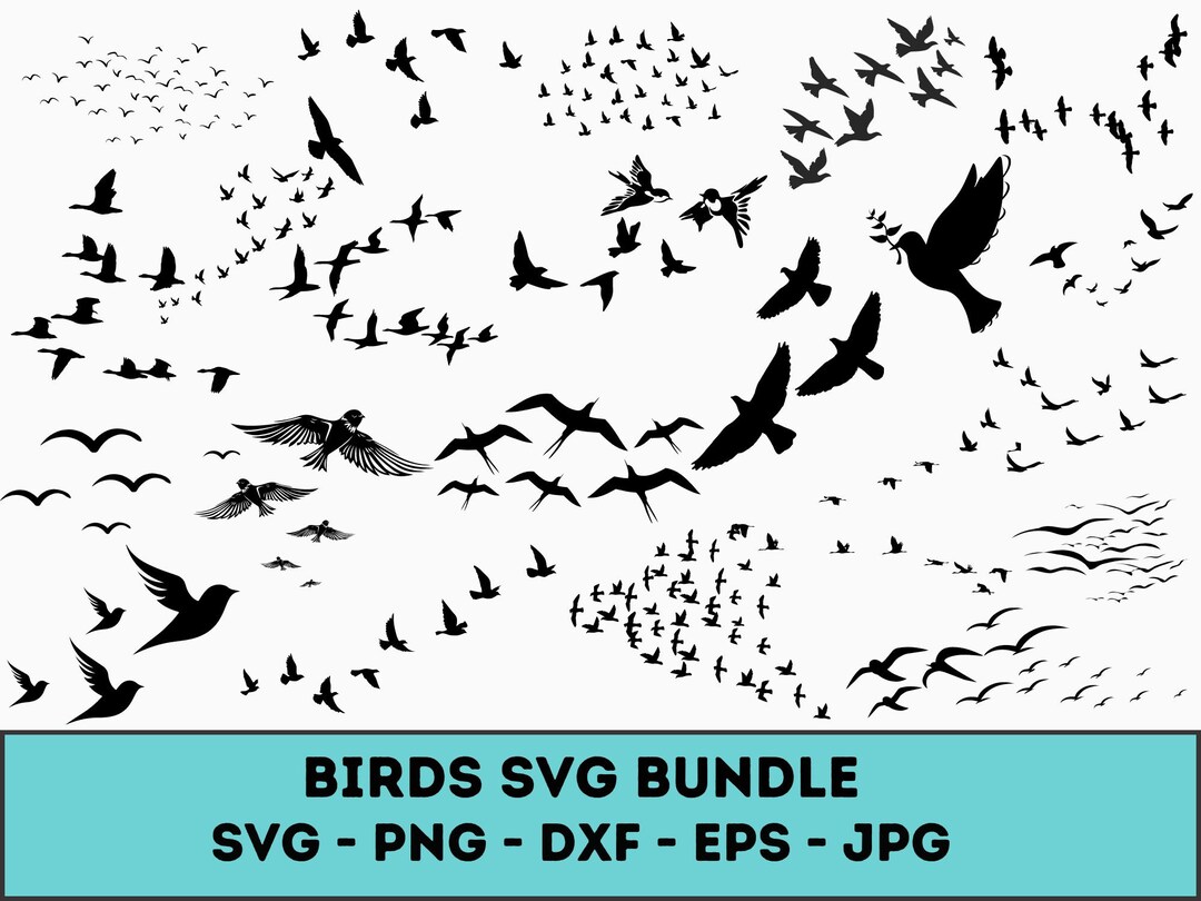 Bird Svg Bundle, Birds Svg, Birds Silhouette Svg, Flying Bird Svg ...
