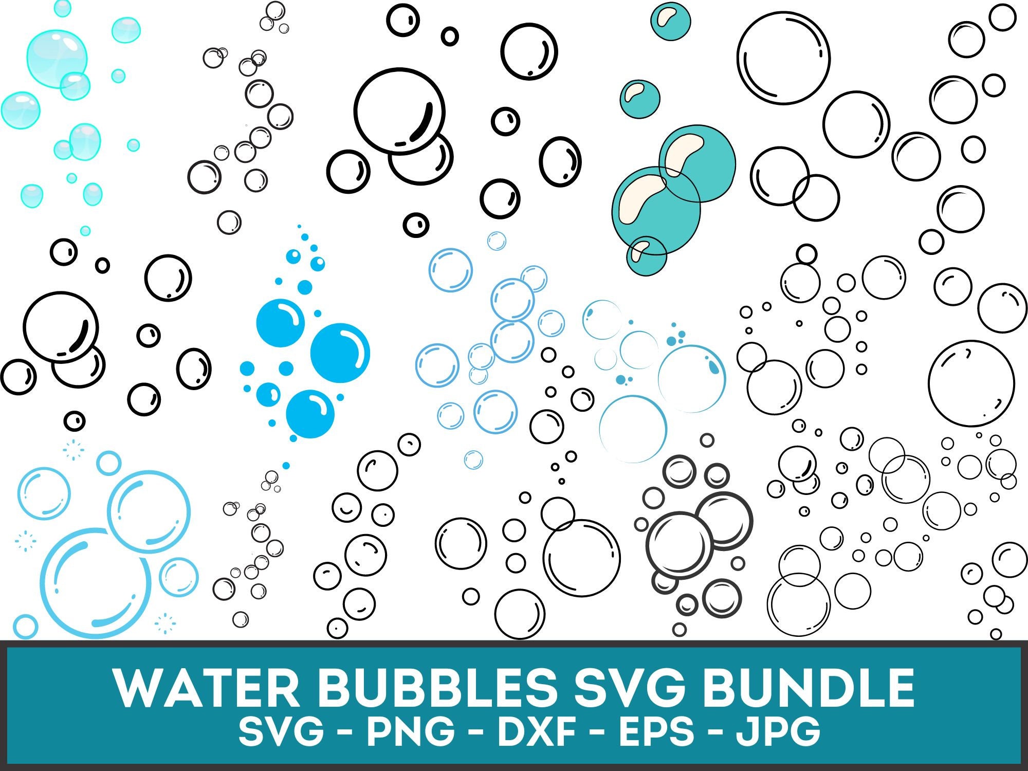 Bubbles Svg Bundle, Bubbles Png, Bubbles Dxf, Bubbles Clipart, Bubbles ...