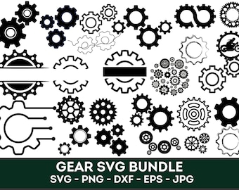 Gears SVG Bundle, Gears Dxf, Gears Png, Gears Clipart, Gears SVG Cut ...