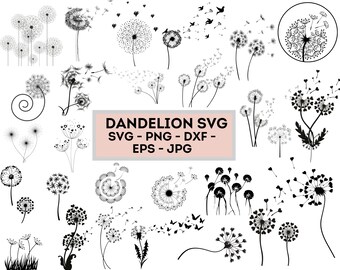 Dandelion Svg Bundle, Dandelion SVG, Dandelion Vector, Dandelion Cricut ...