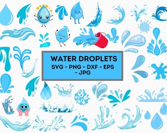 Water Drops Svg, Splash Svg, Water Svg, Rain Drops Svg, Raining Svg ...