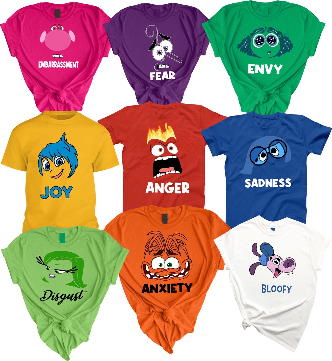 Inside Out Feeling Halloween Character Group: Family Friends Matching ...