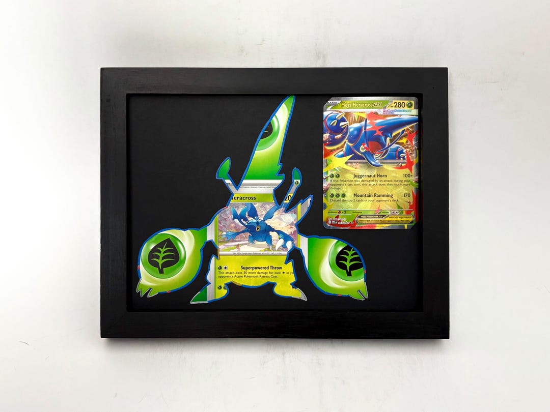 Mega Heracross Pokémon Card Frame - Mega Heracross Silhouette - Mega ...