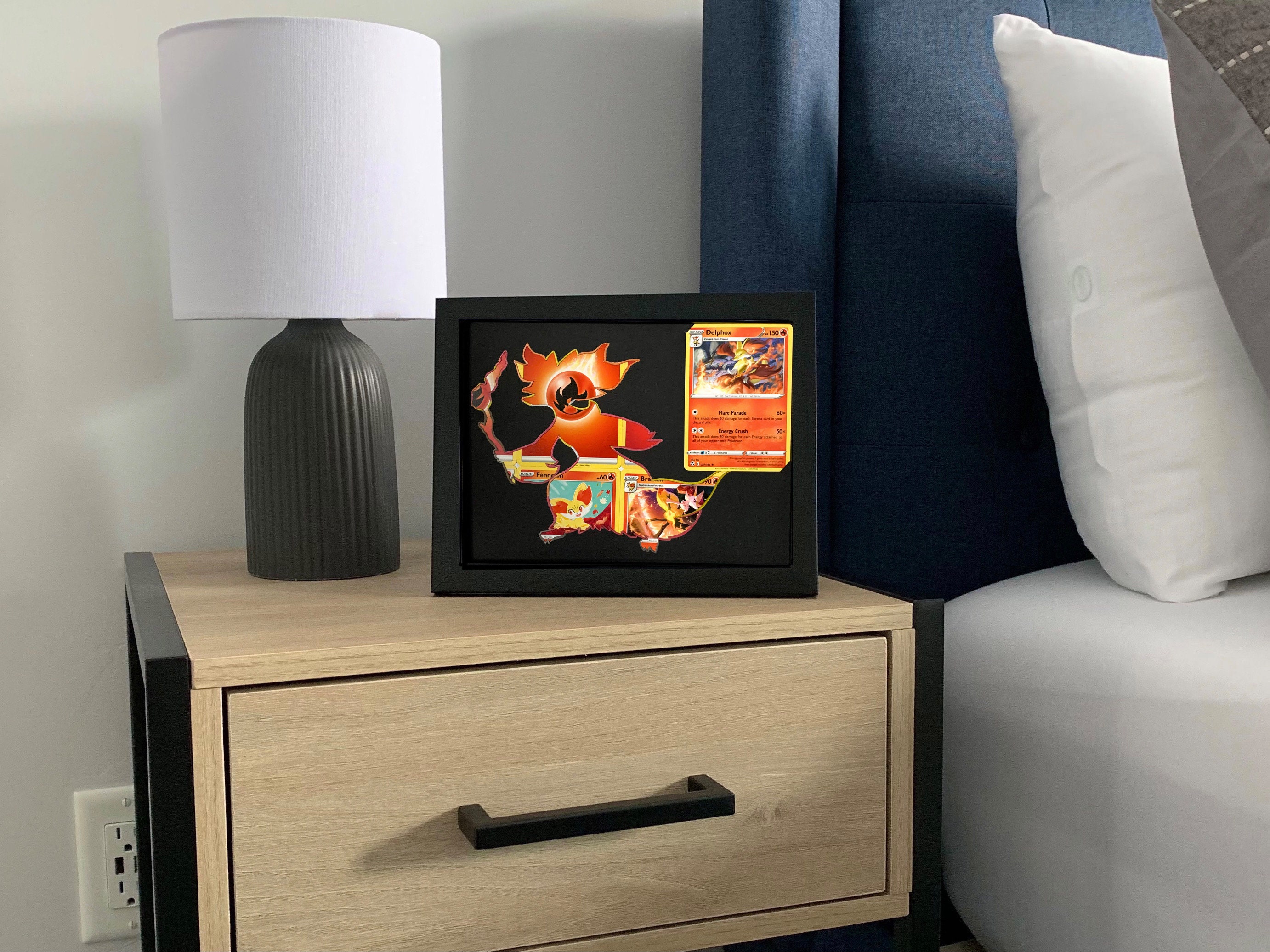 Delphox Pokémon Card Frame Delphox Silhouette Pokémon Card Art Delphox Frame Fennekin, Braixen ...