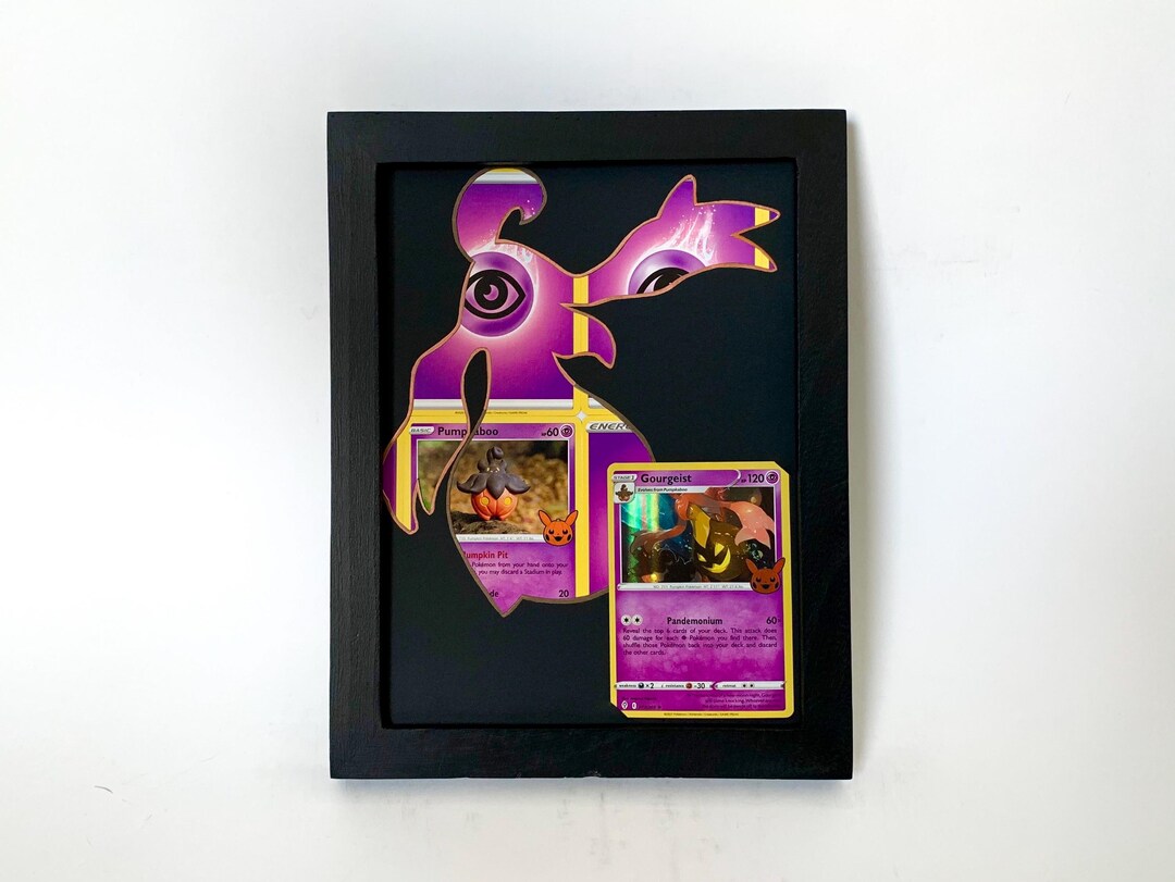 Gourgeist Pokemon Card Frame - Silhouette Art in Wood Frame - Wall ...