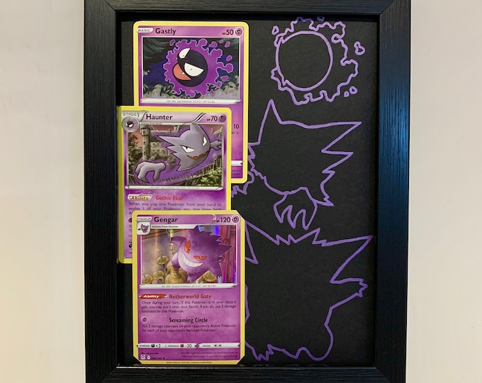Gengar Evolution Line Silhouette Pokémon Art Frame TCG - Etsy