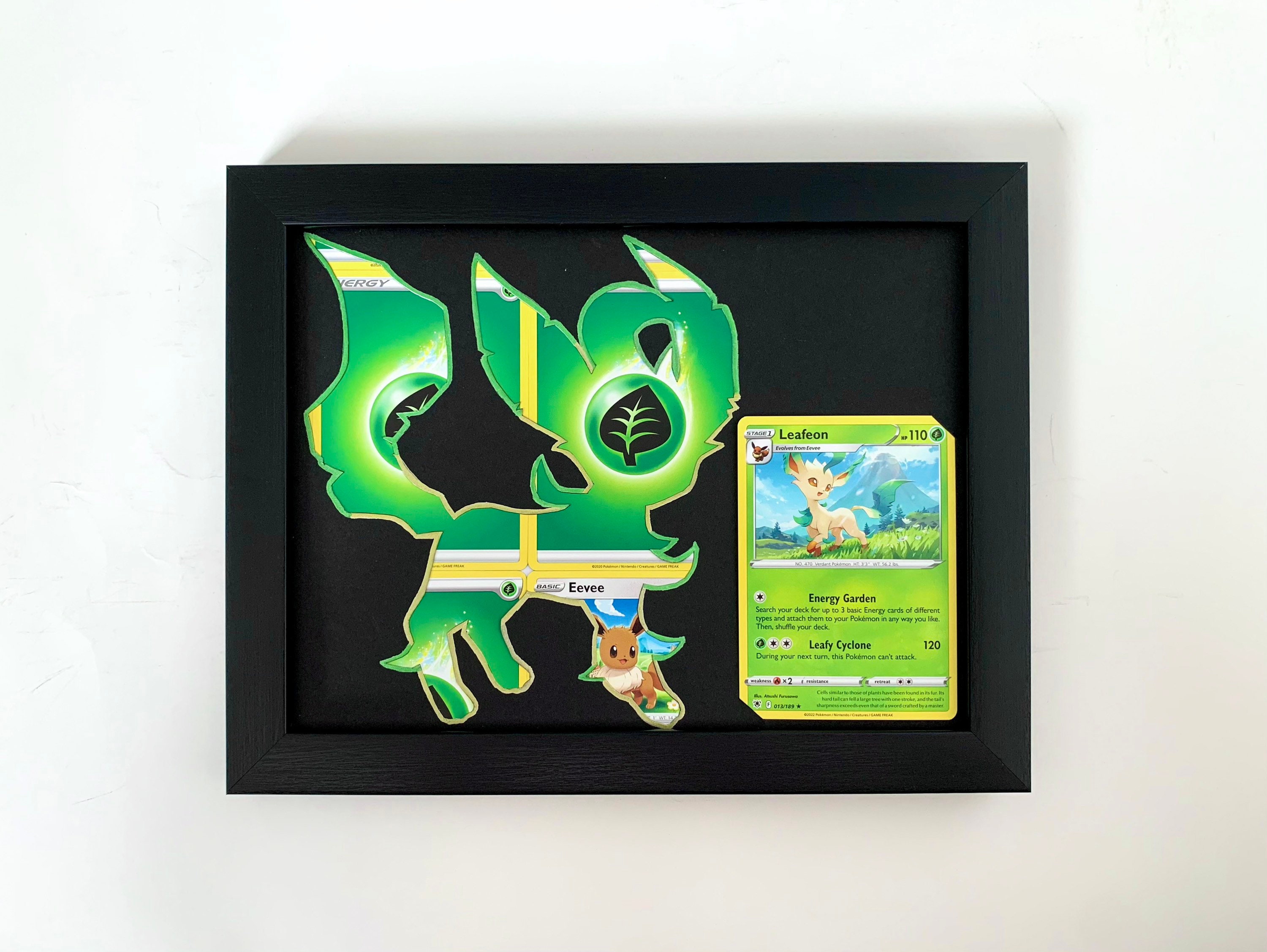 Leafeon Pokémon Card Frame Energy Card Silhouette Pokémon - Etsy UK