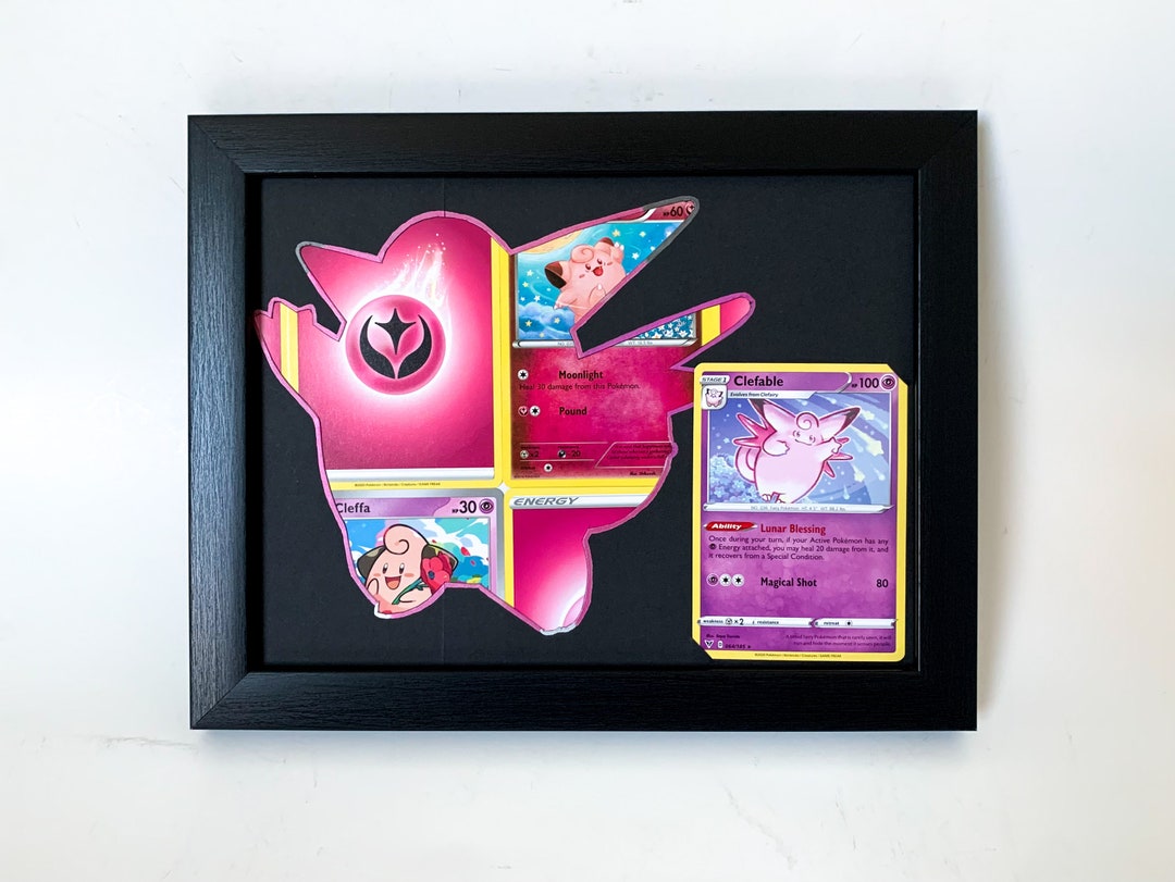Clefable Pokémon Card Frame - Clefable Art - Clefable Silhouette ...