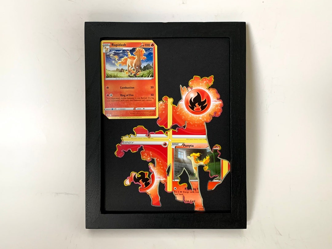 Rapidash Pokemon Card Frame – Pokemon Art - Framed for Table Top or ...