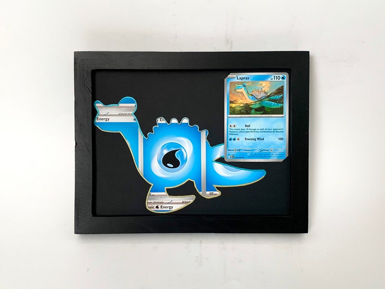 Lapras Pokemon Card Frame – Pokemon Art - Framed for Table Top or Wall ...