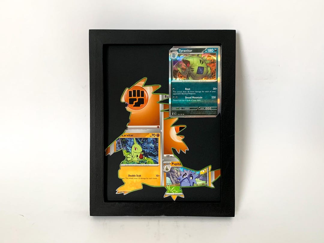 Tyranitar Pokemon Card Display Frame - 6”x 8” Art Piece - Game Room ...
