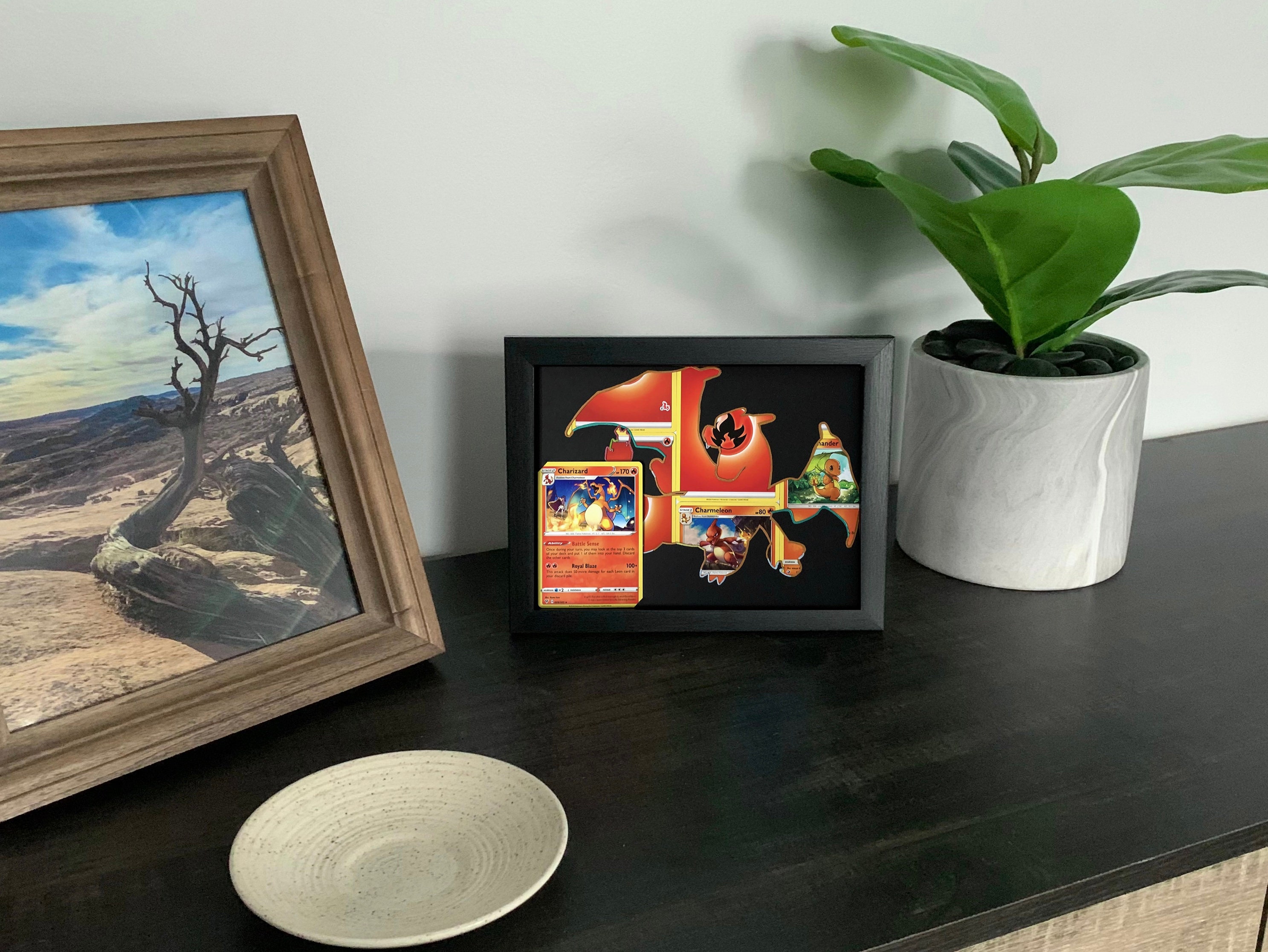 Charizard Pokémon Card Frame Charizard Art Charizard - Etsy